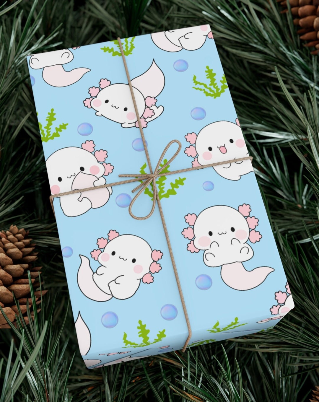 Eco-friendly Axolotl Gift Wrap, Adorable Uparupa Charm for Special ...