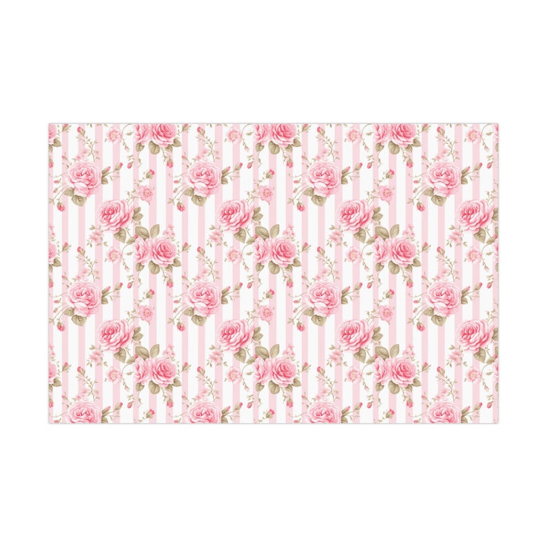 Pink Rose Wrap, Classic Style Wrapping, Pastel Holiday Packaging ...