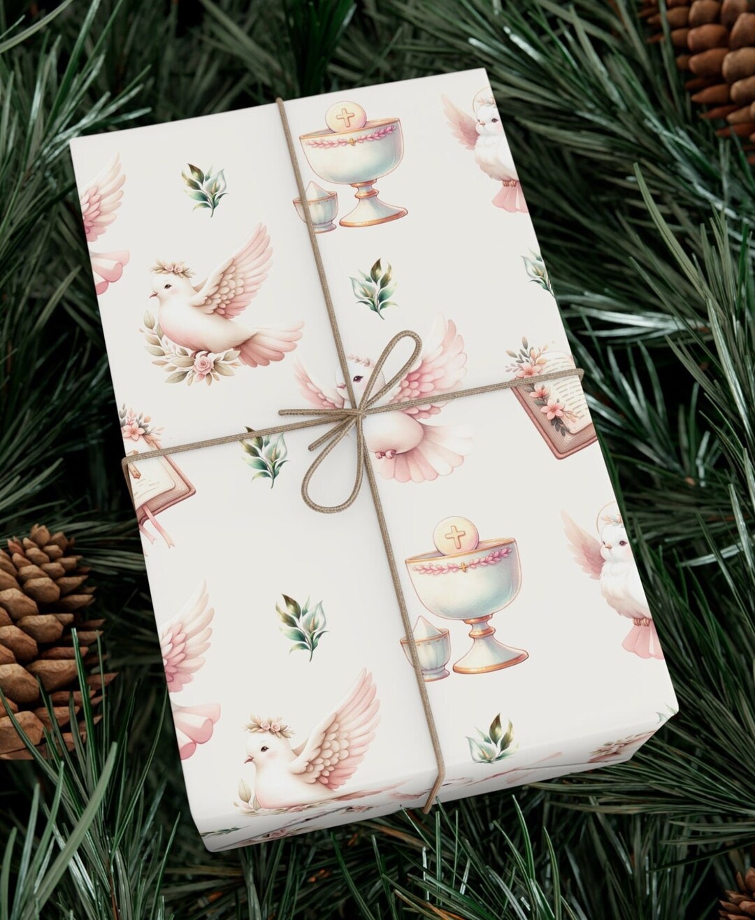 First Communion Wrap, Religious Wrapping, Church Event Packaging ...