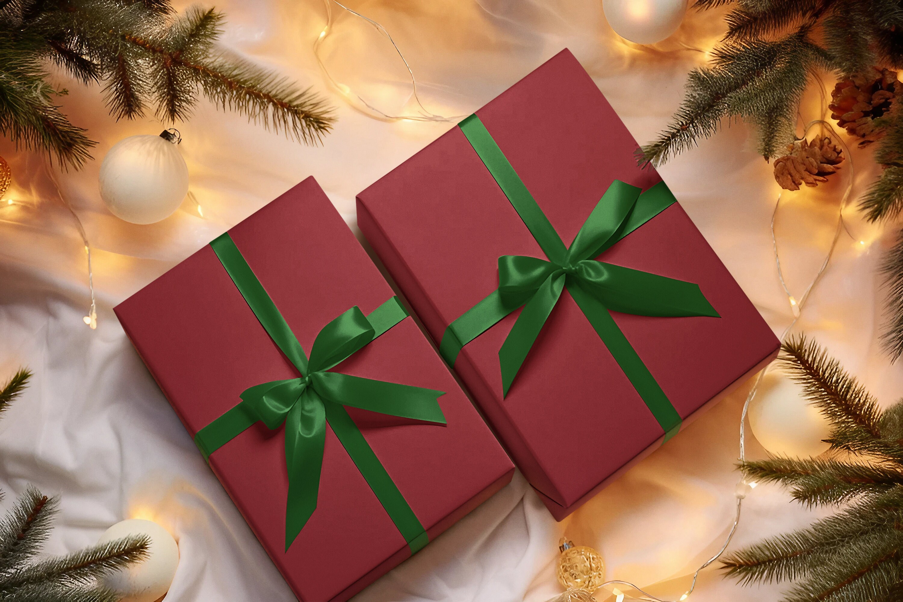 Dark Red Wrapping Paper Roll, Matte or Glossy Finish, Perfect for ...