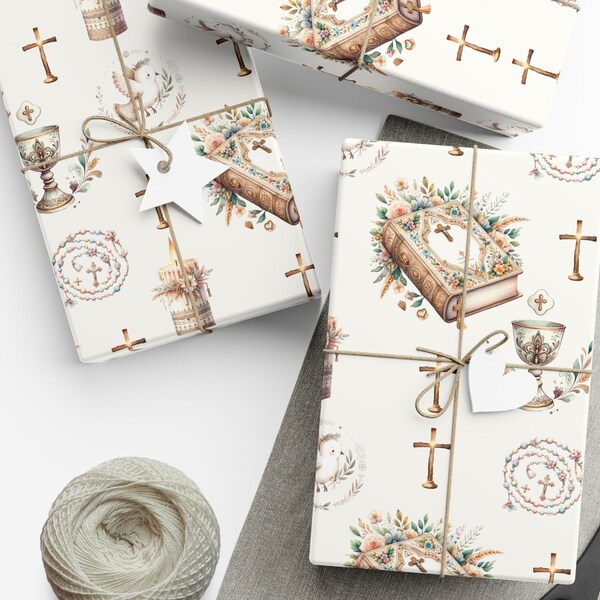 Christian Baby Wrapping Paper - Etsy
