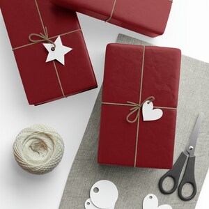 Dark Red Wrapping Paper Roll, Matte or Glossy Finish, Perfect for ...