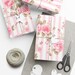 Pink Rose Wrap, Classic Style Wrapping, Pastel Holiday Packaging ...