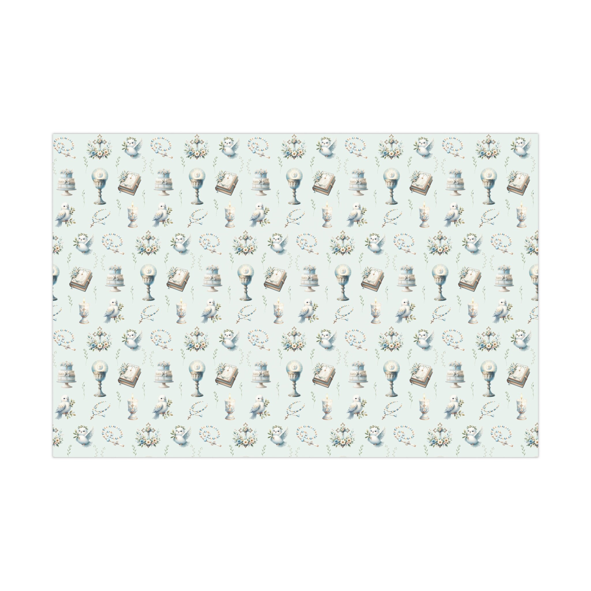 Boy First Communion Wrap, Religious Wrapping, Church Event Packaging ...