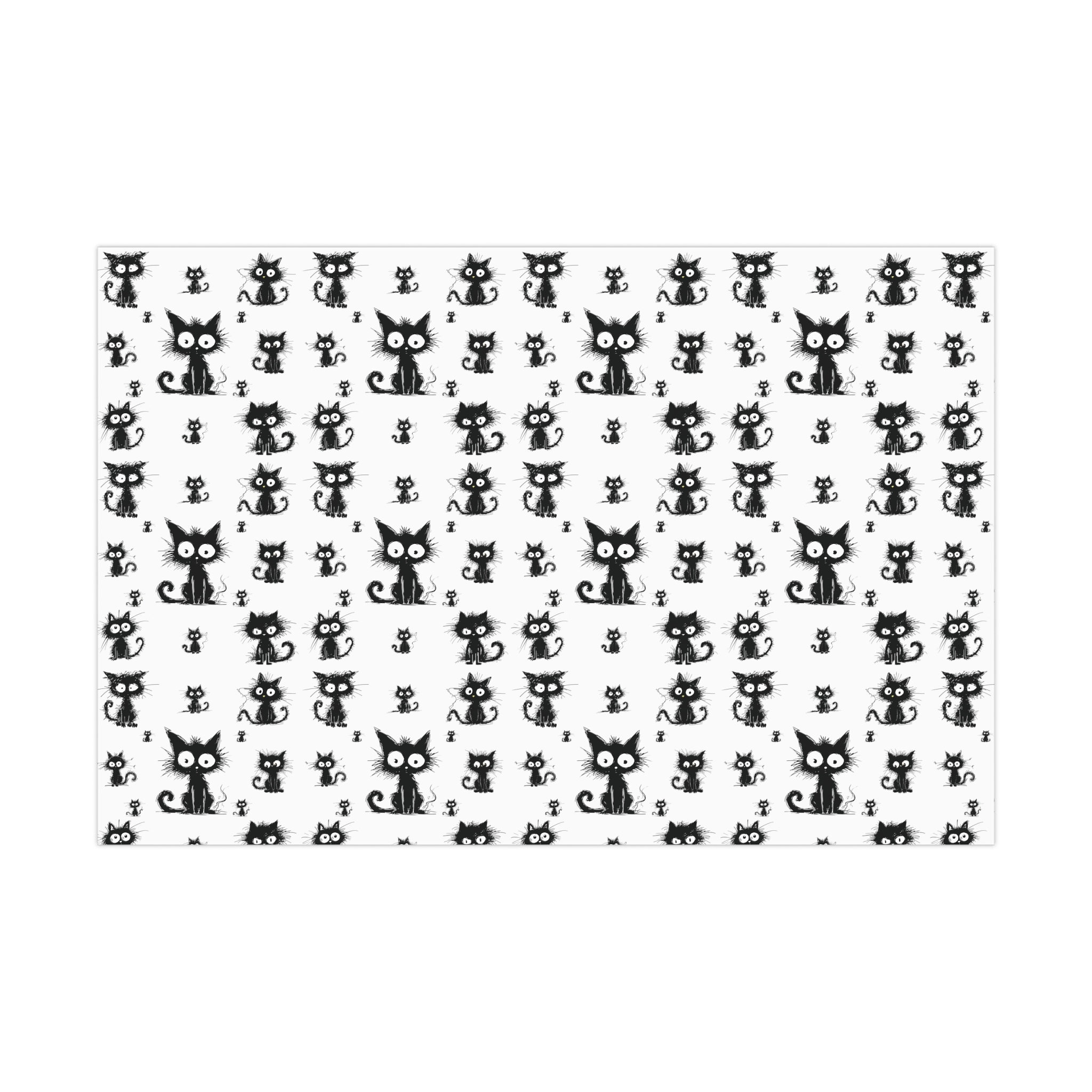 Minimalist Black Cat Wrapping Paper, Birthday Gift ,special Occasions ...