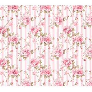 Pink Rose Wrap, Classic Style Wrapping, Pastel Holiday Packaging ...