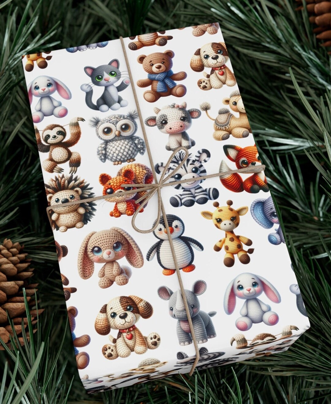 Cute Safari Animals Crochet Wrap: Perfect Packaging for Special ...