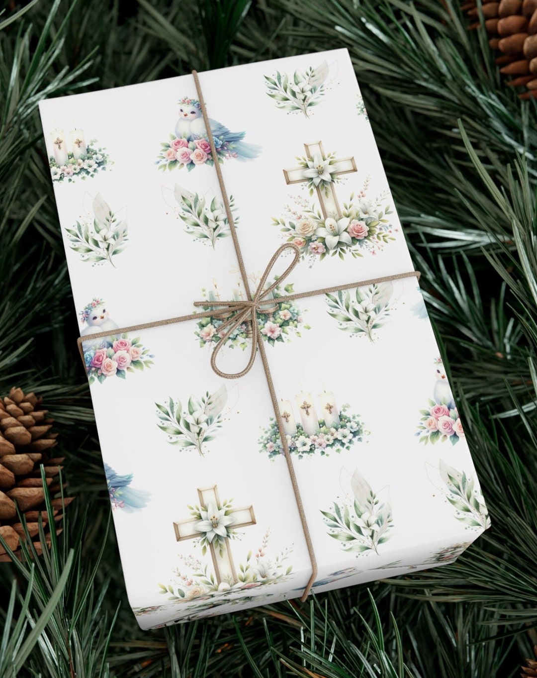 First Communion Wrap, Religious Wrapping, Church Event Packaging ...