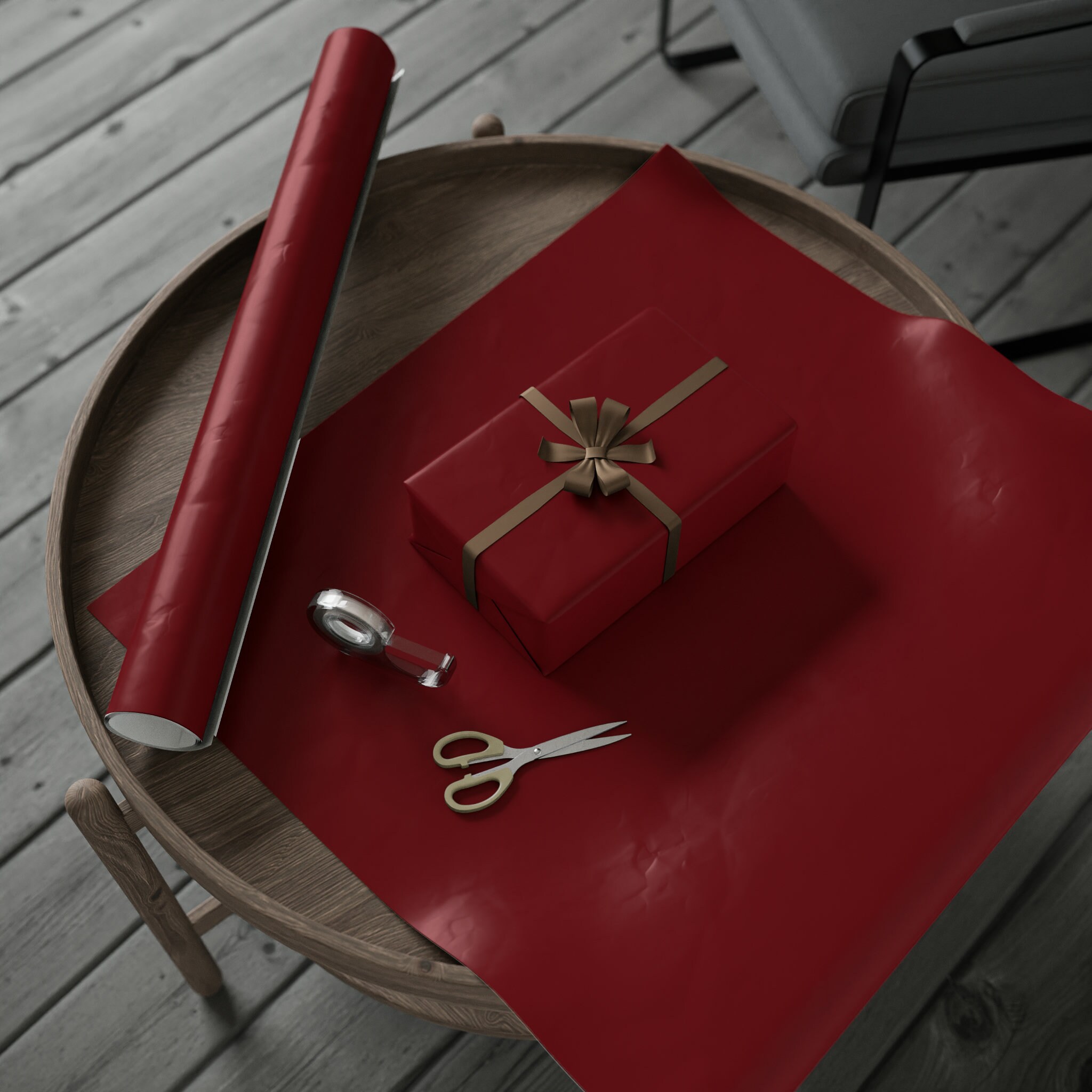 Dark Red Wrapping Paper Roll, Matte or Glossy Finish, Perfect for ...