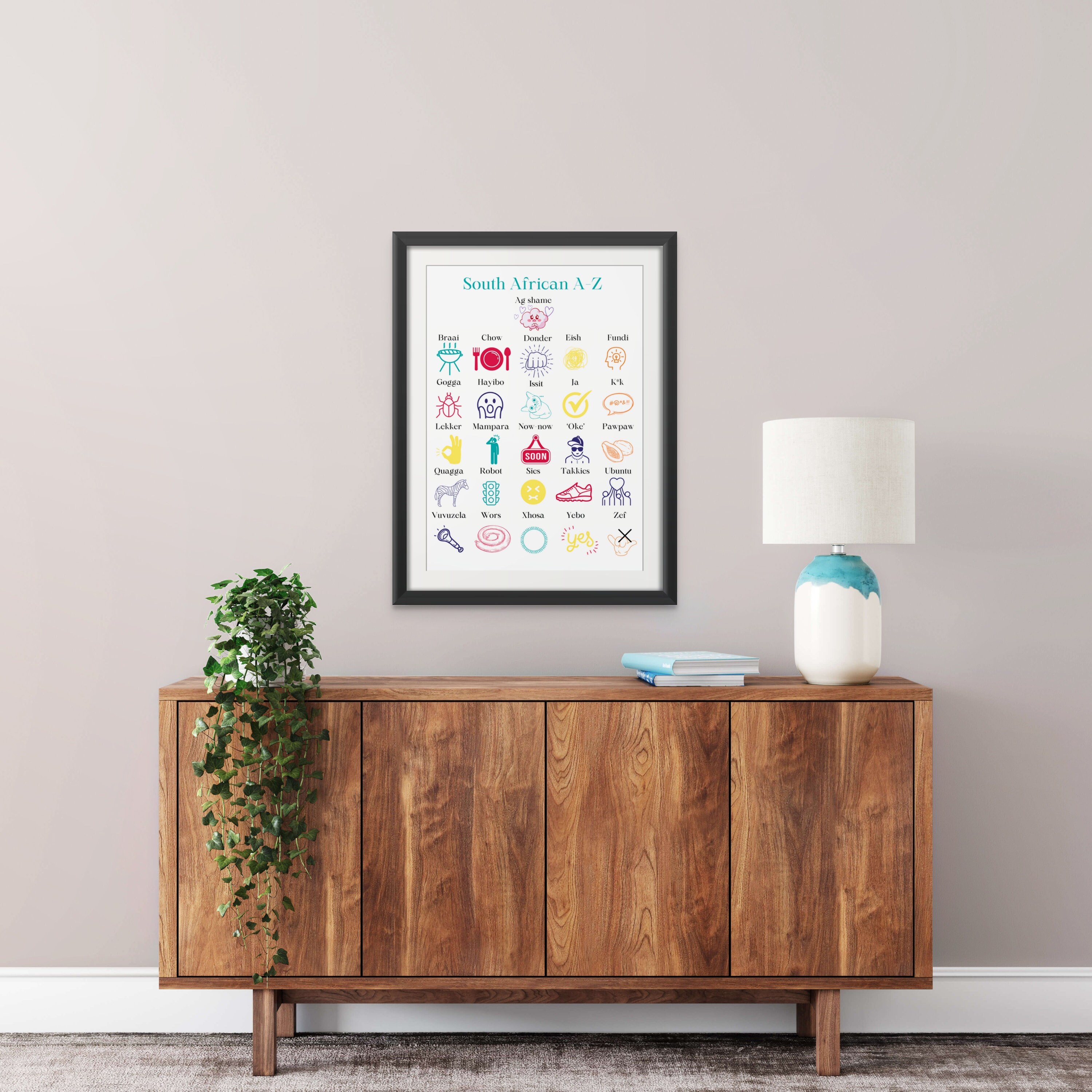 South African A-Z Wall Art South African Alphabet South - Etsy