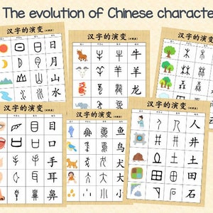 The Evolution of Chinese Characters - Etsy
