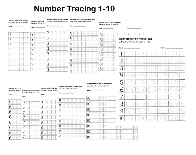 Montessori Math Worksheet Buddles - Etsy