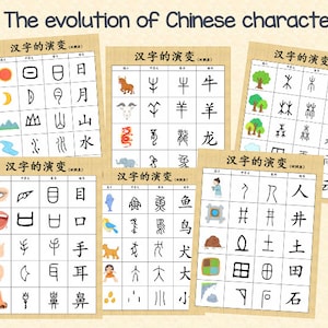 The Evolution of Chinese Characters - Etsy