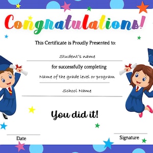 Editable Preschool Moving up Certificates - Etsy