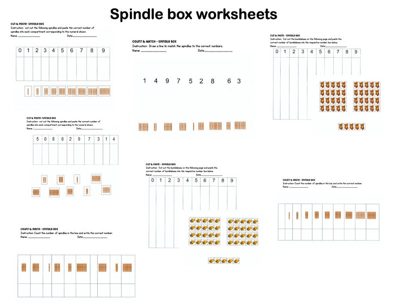Montessori Math Worksheet Buddles - Etsy