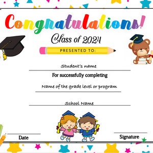 Editable Preschool Moving up Certificates - Etsy