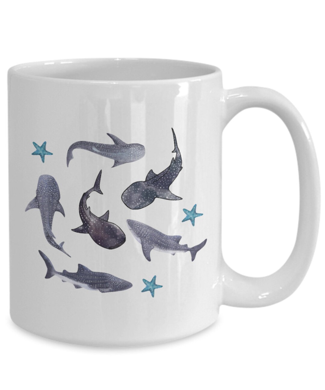 Whale Shark Mug, Ocean Inspired Style , Ocean Sea Animal Coffee Mug ...