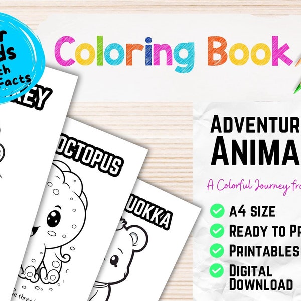 Animal Kingdom Coloring Book - Etsy