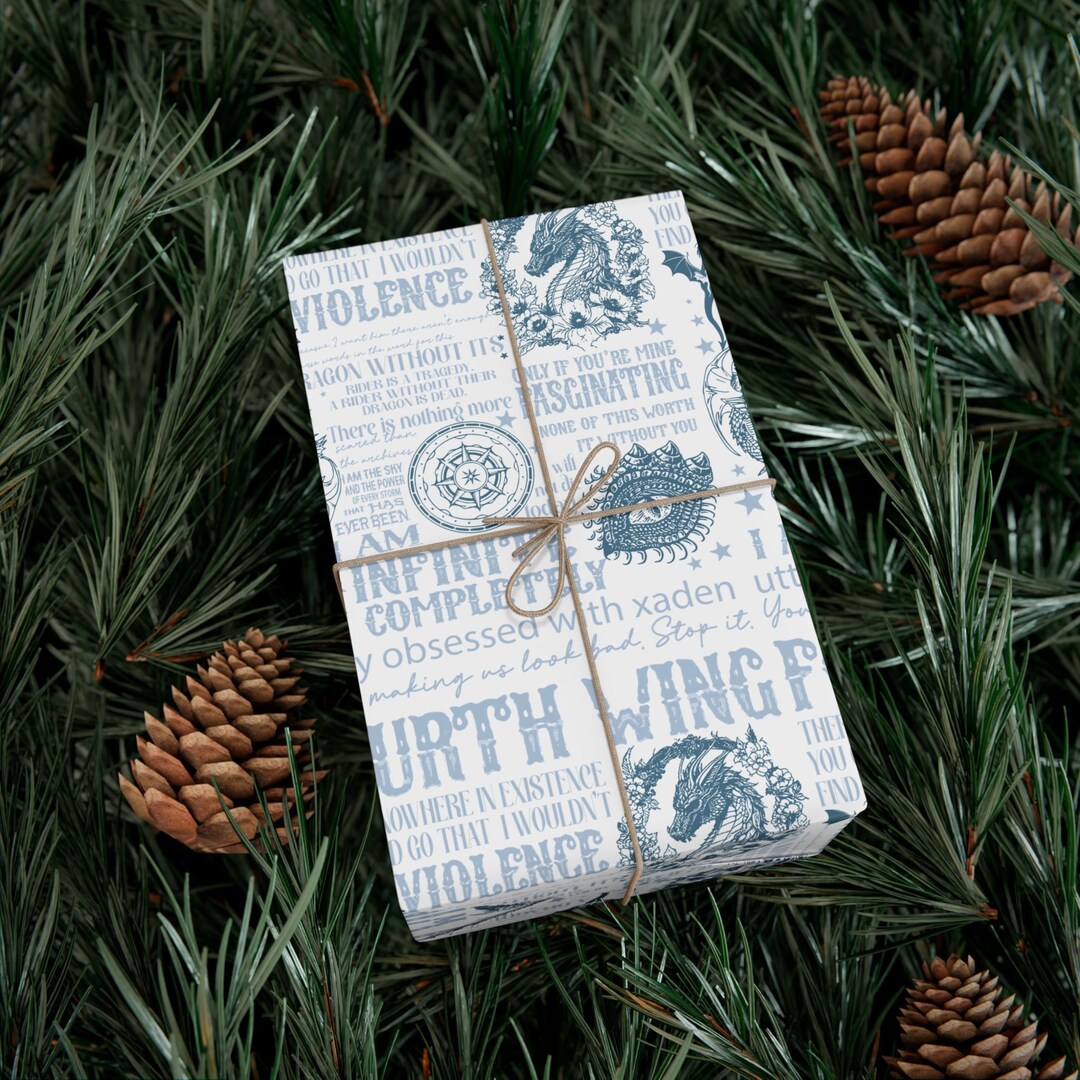 Fourth Wing Wrapping Paper for Reader. Christmas Wrapping Paper, Fly or ...