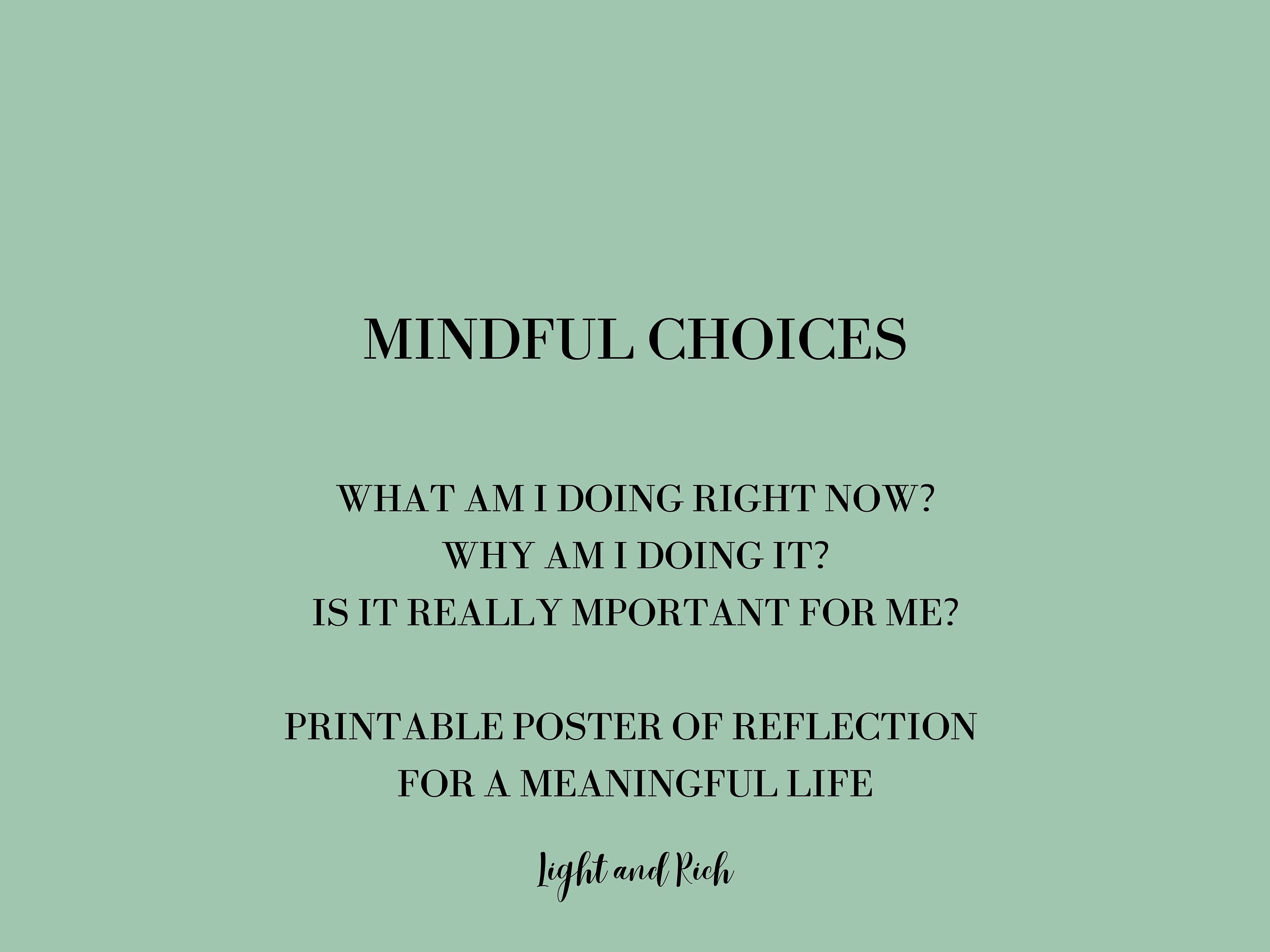 Printable Mindfulness Poster: Self-awareness Questions for Mental ...