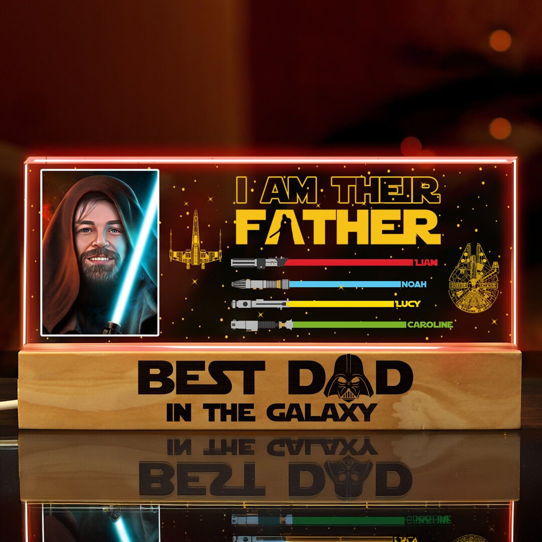 Personalized I Am Their Father LED Light | Fathers Day Gift | Custom ...