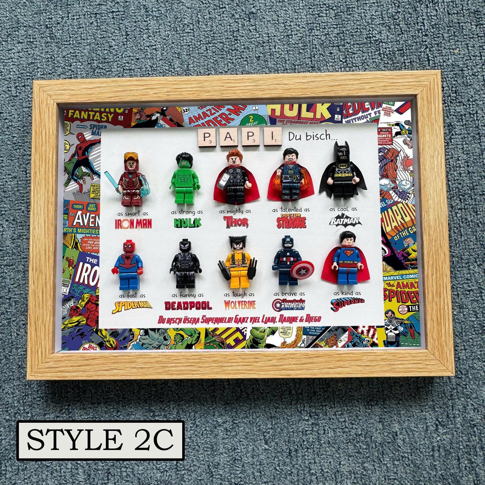 Personalized Daddy Superhero Frames, 2025 Fathers Day Gifts, Super Dad ...