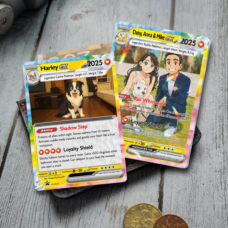 Custom Pokeman Card Cat - Etsy