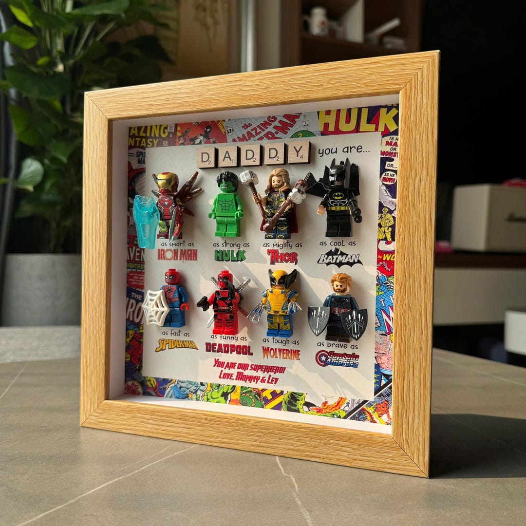 Personalized Superhero Dad Frames, 2026 Fathers Day Gifts, Super Dad ...