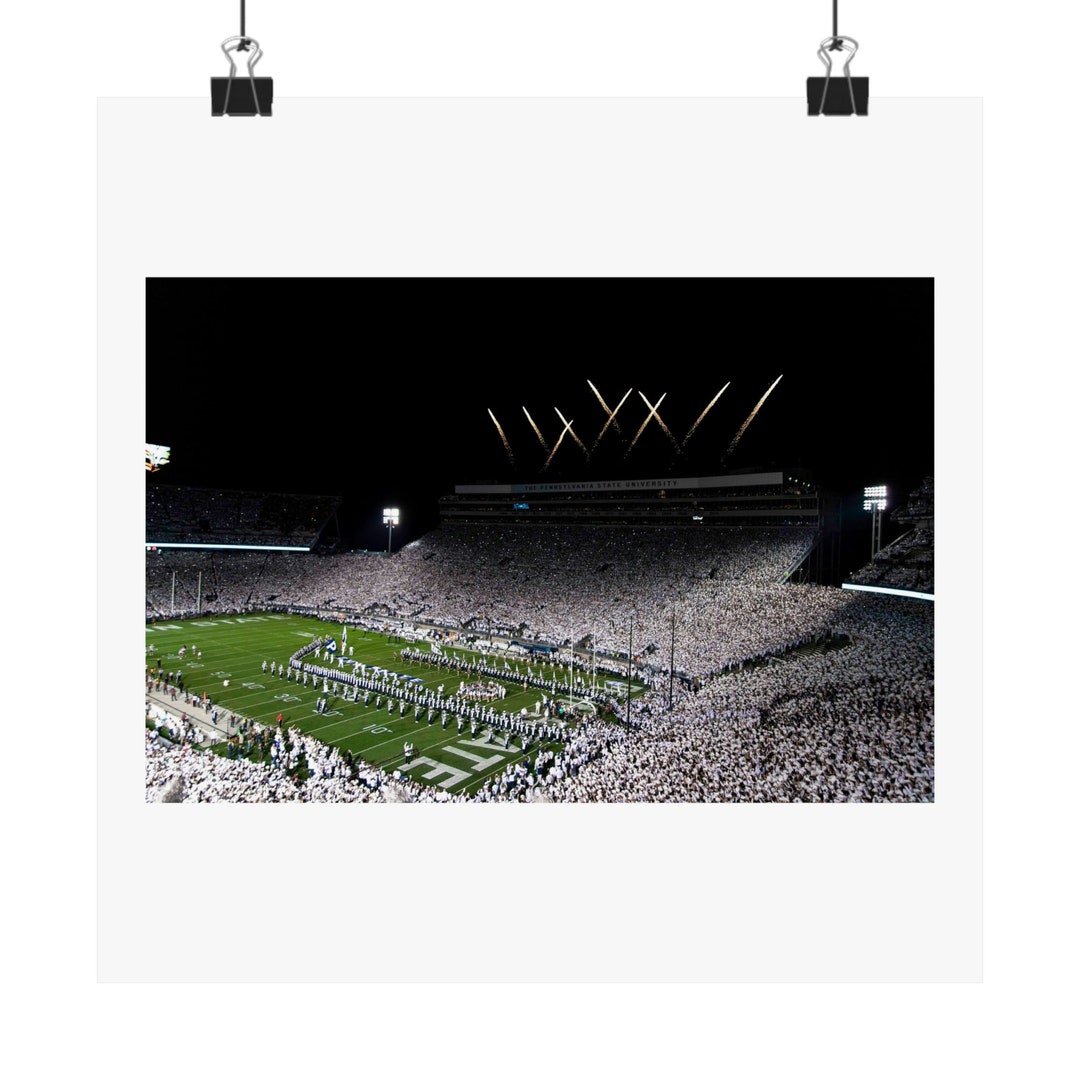 Penn State Whiteout White Out Fireworks Penn State University Poster - Etsy