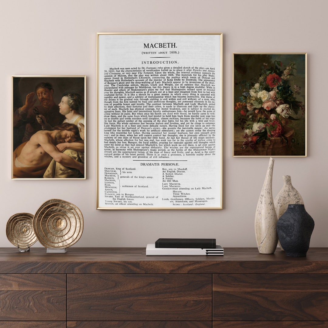 Macbeth Introduction Wall Decor Digital Download - Etsy