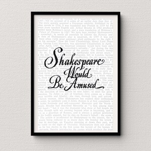 Shakespeare Poster Romeo and Juliet Wall Decor Digital - Etsy