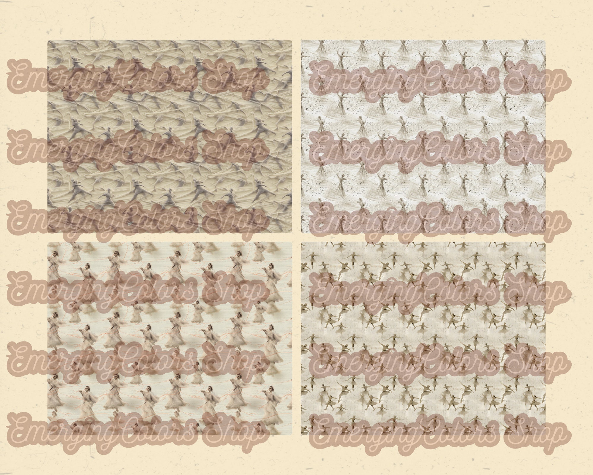 Classical Digital Paper Ballet Ribbons Ghostly Alabaster - Etsy