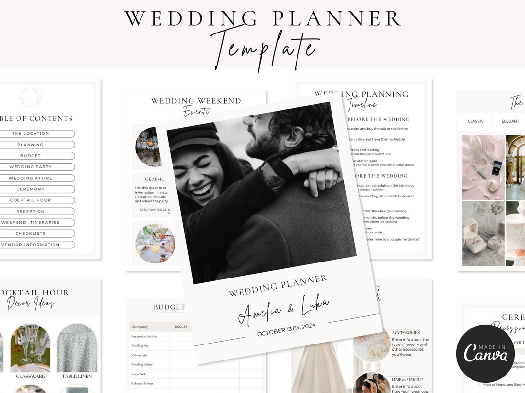 Wedding Planner Template, Digital Wedding Planning Templates and ...