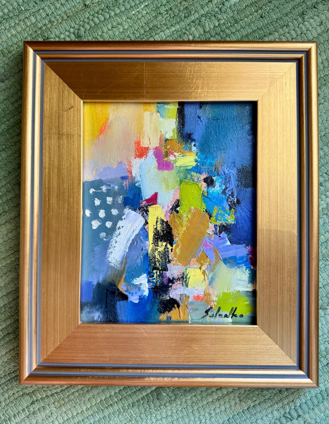 Original Abstract Oil Painting on Canvas - Framed Art - Signed Art ...