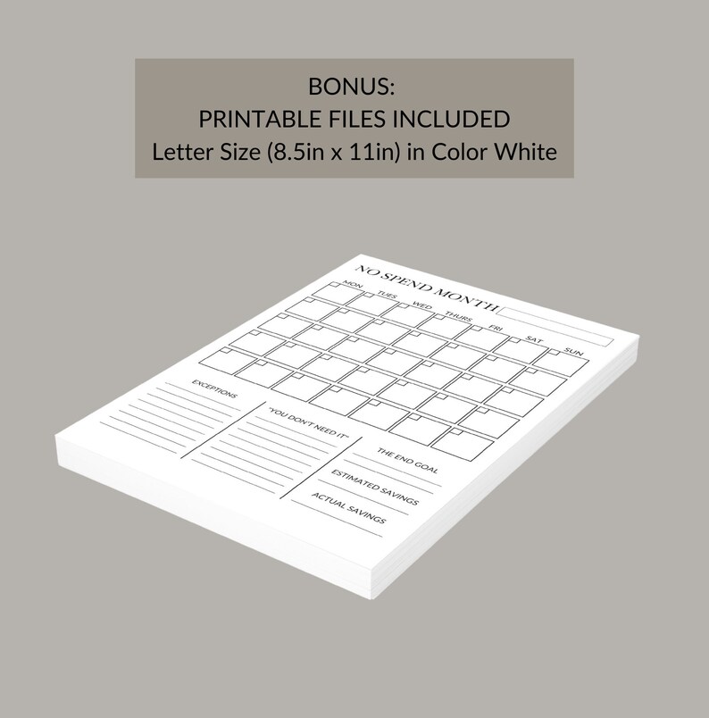 No Spend Challenge 4 Colors Layouts iPad Notability & Goodnotes ...