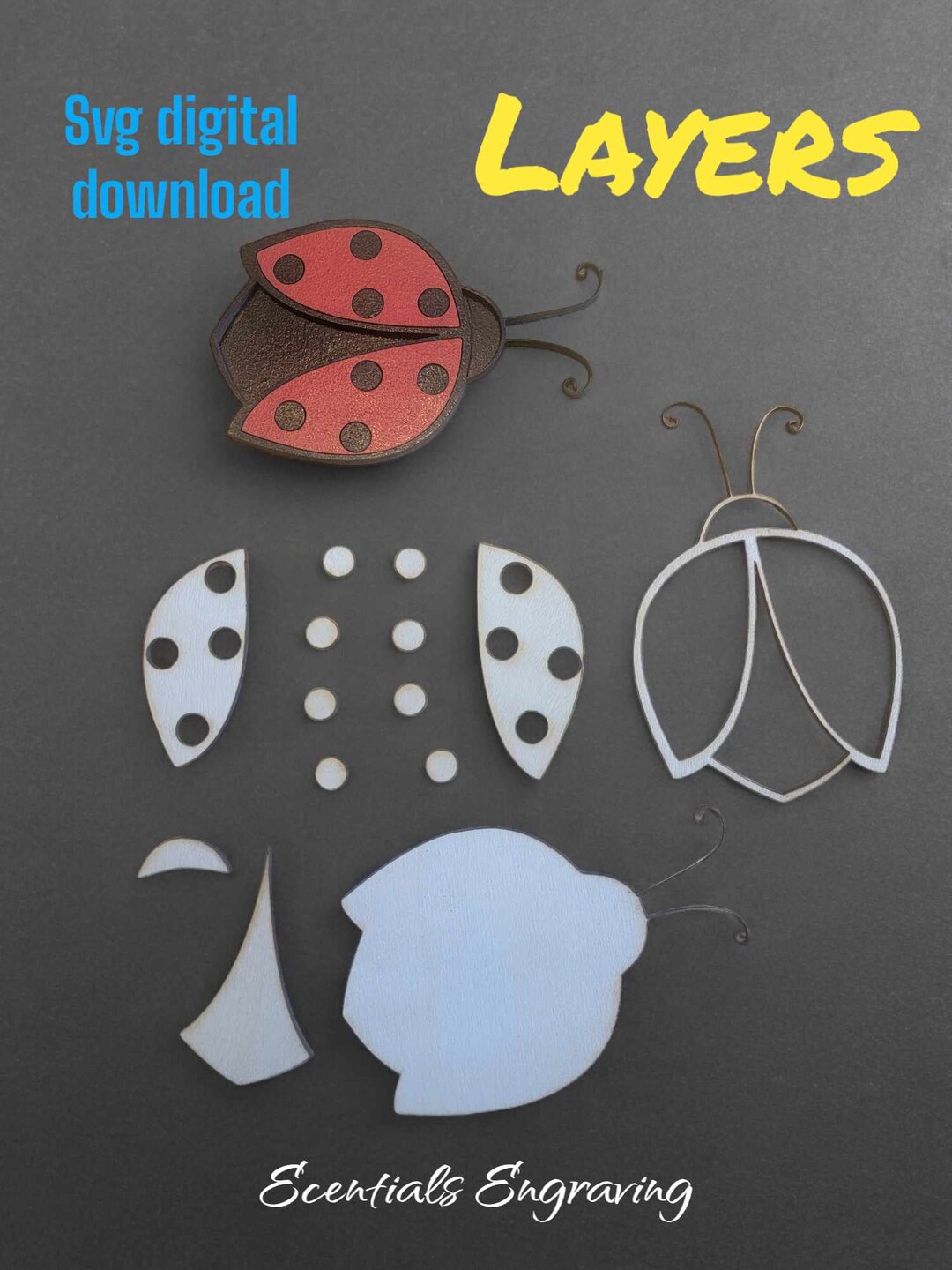 Ladybug Layer / Cut SVG File - Laser - Glowforge - Etsy
