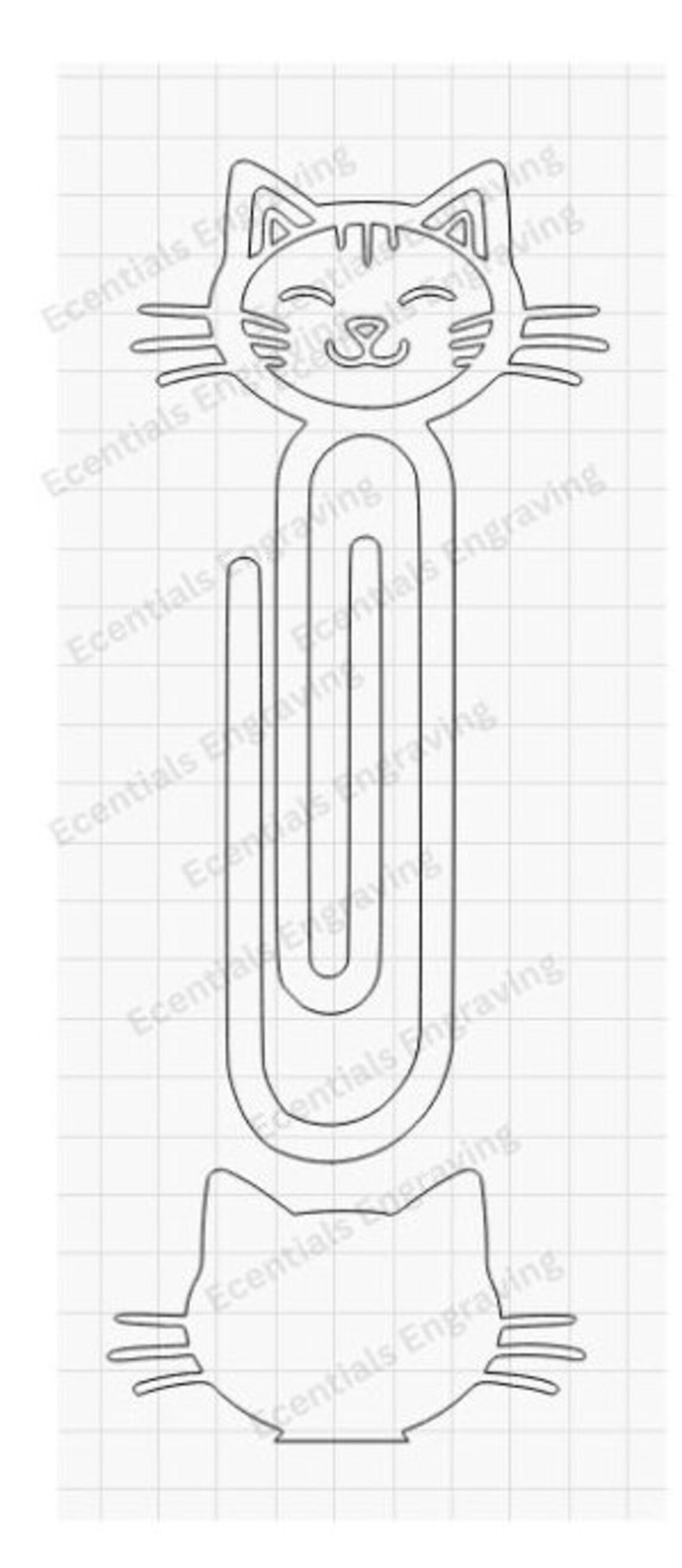 Cat Paperclip Bookmark SVG File / Cut Layers File - Laser - Glowforge ...