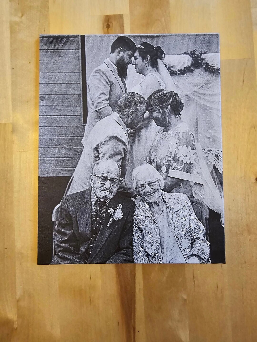 Personalized Photo Canvas Laser Engraved / Canvas Photo Wall Art ...