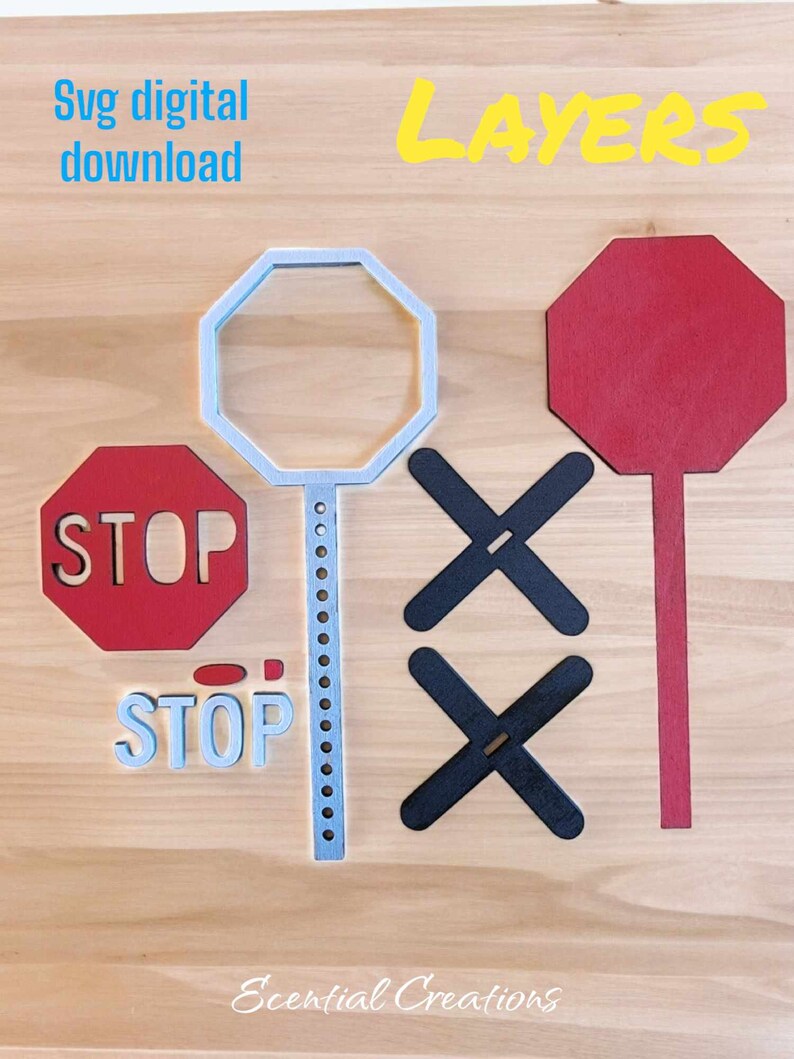 Stop Sign SVG File / Cut Layers File Laser Glowforge Wecreat Xtool - Etsy