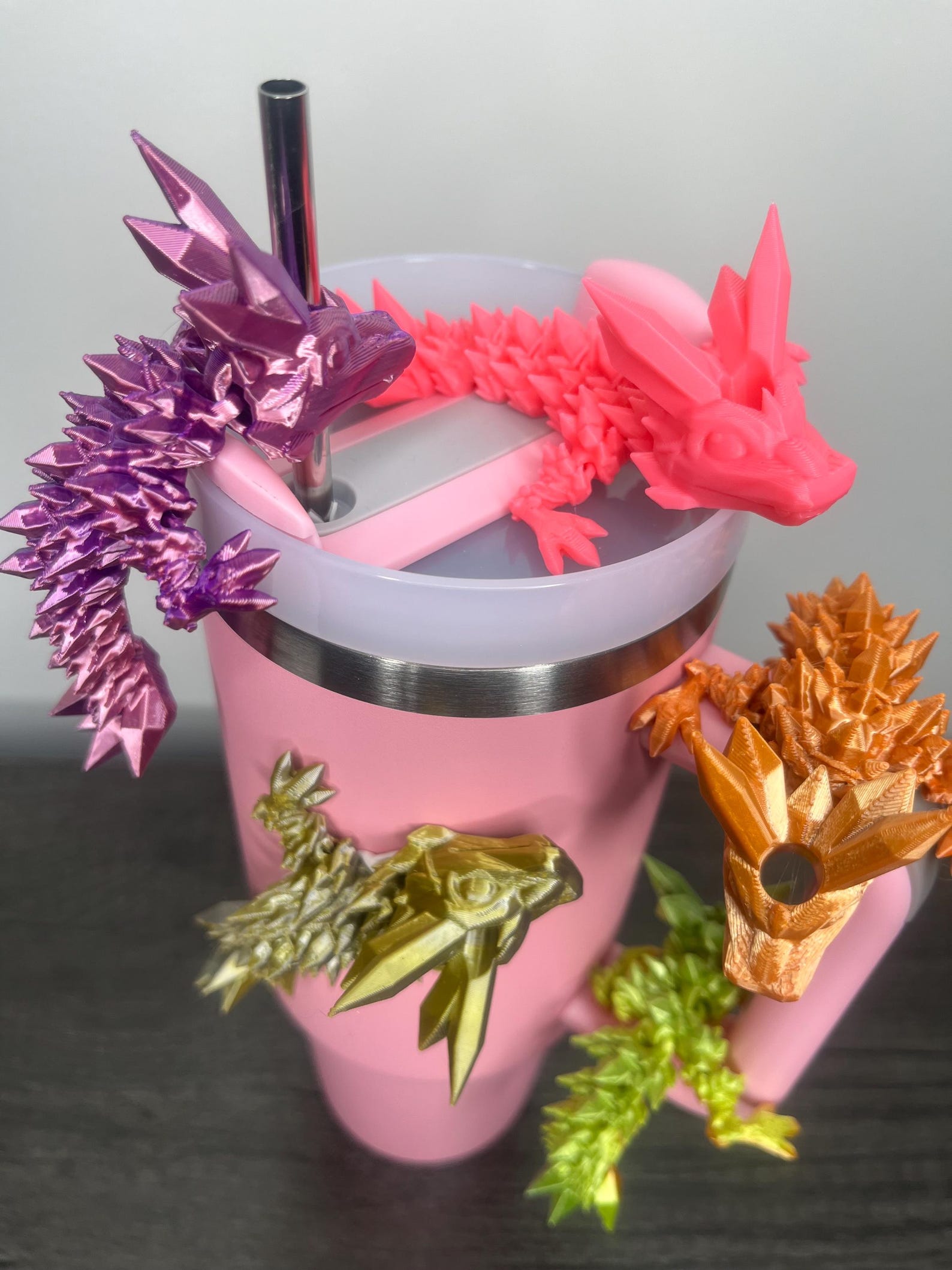 Articulated Dragons Straw Toppers for 8.5 Mm Straws - Etsy