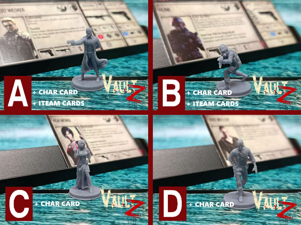 Resident Evil 2 Board Game Custom Characters - Etsy