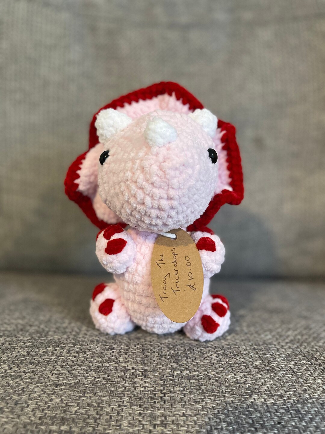 Tracy the Pink Triceratops - Etsy