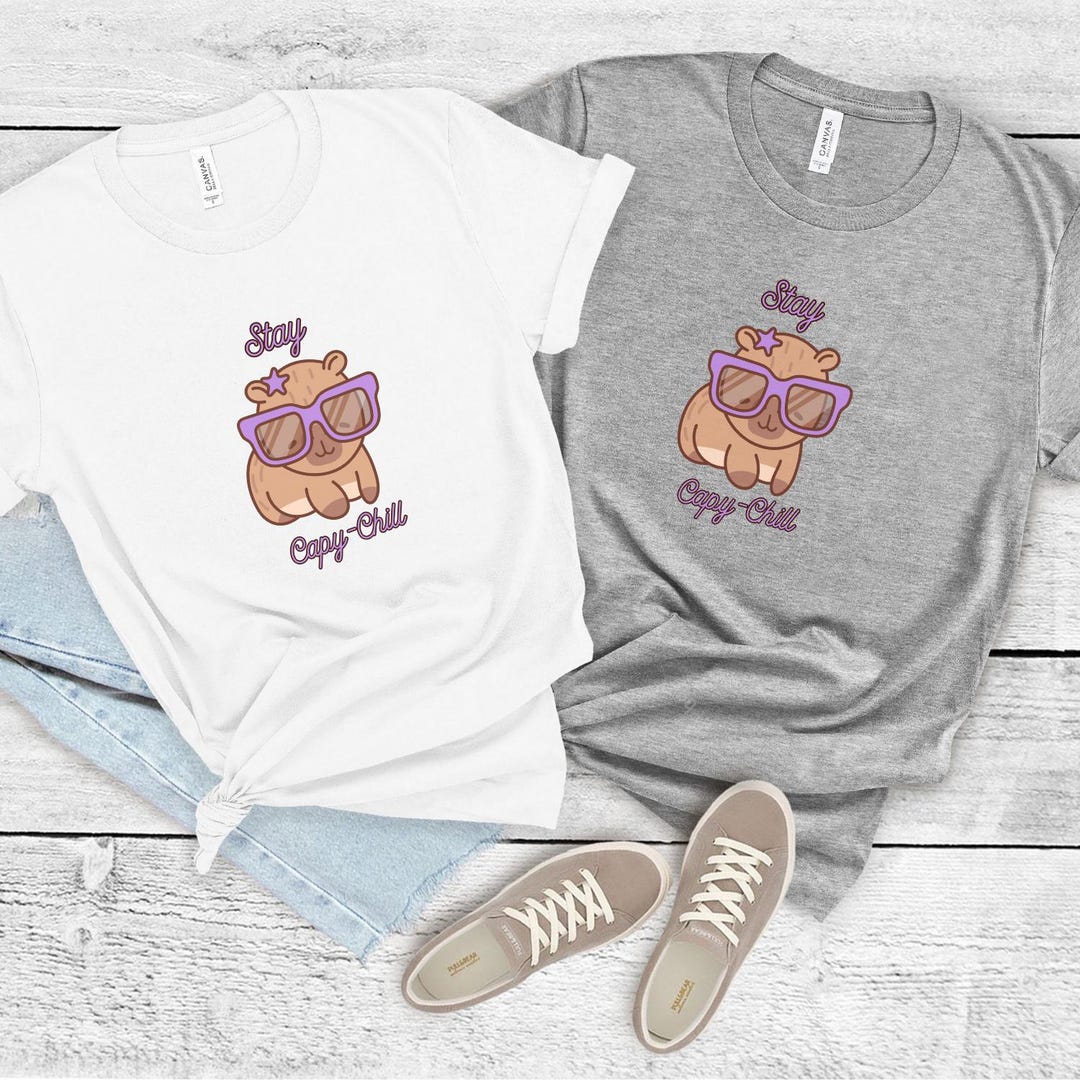 Stay Capy-chill T-shirt - Cute and Relaxed Capybara Design With ...