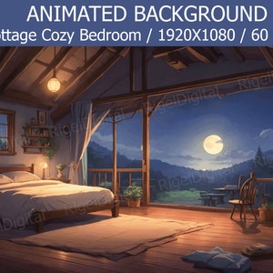 Vtuber Background Animated Cottage Cozy Bedroom Looped Vtuber Twitch ...