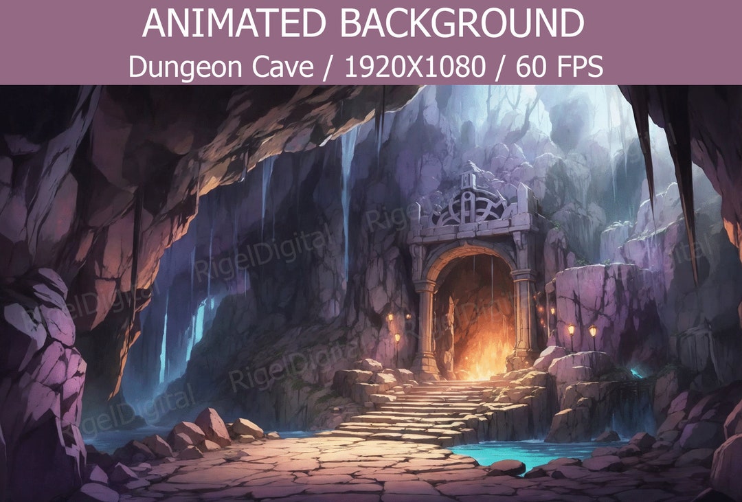 Vtuber Background Animated Dungeon Cave Looped Vtuber Twitch Stream ...