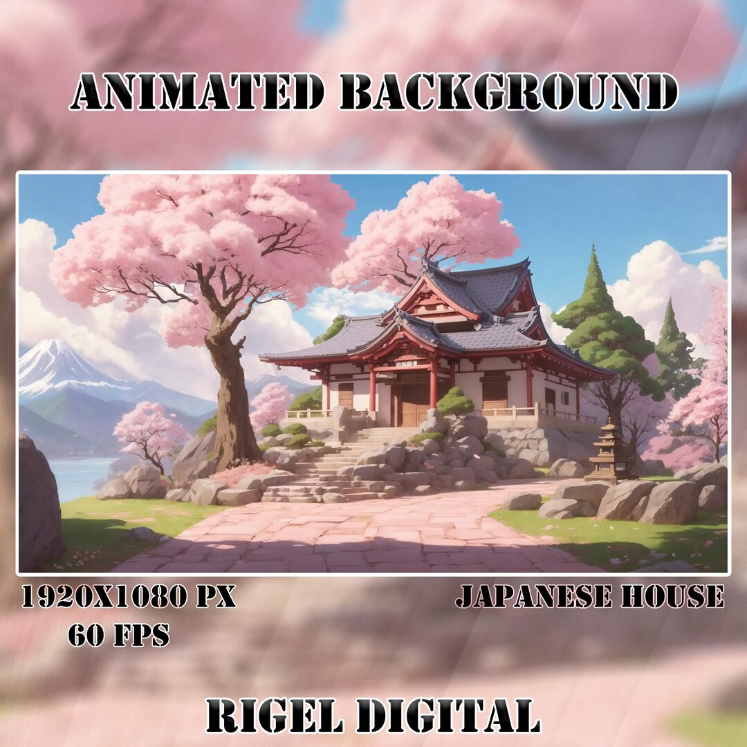 Vtuber Animated Background | Japanese House | Looped Vtuber Twitch ...