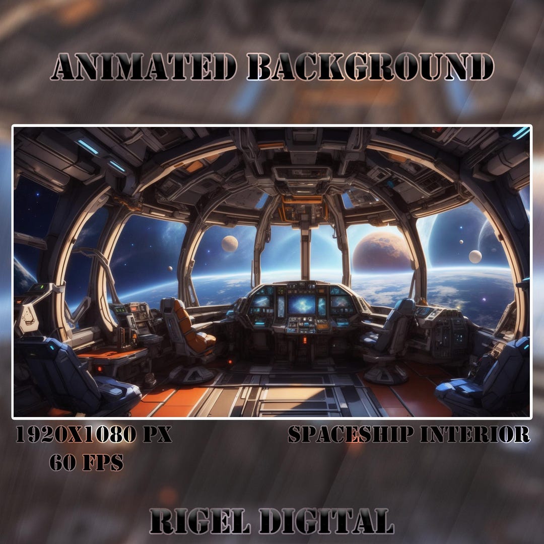 Vtuber Animated Background | Spaceship Interior | Looped Vtuber Twitch ...