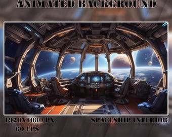 ANIMATED BACKGROUND | Spaceship Quarters | Looped Vtuber Twitch Stream ...