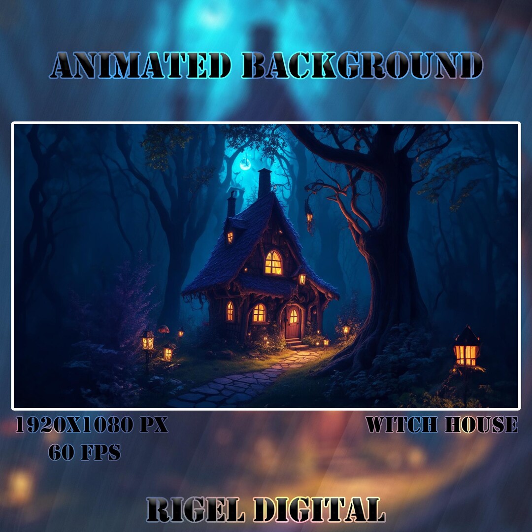 Vtuber Background Animated Witch House Looped Vtuber Twitch Stream ...