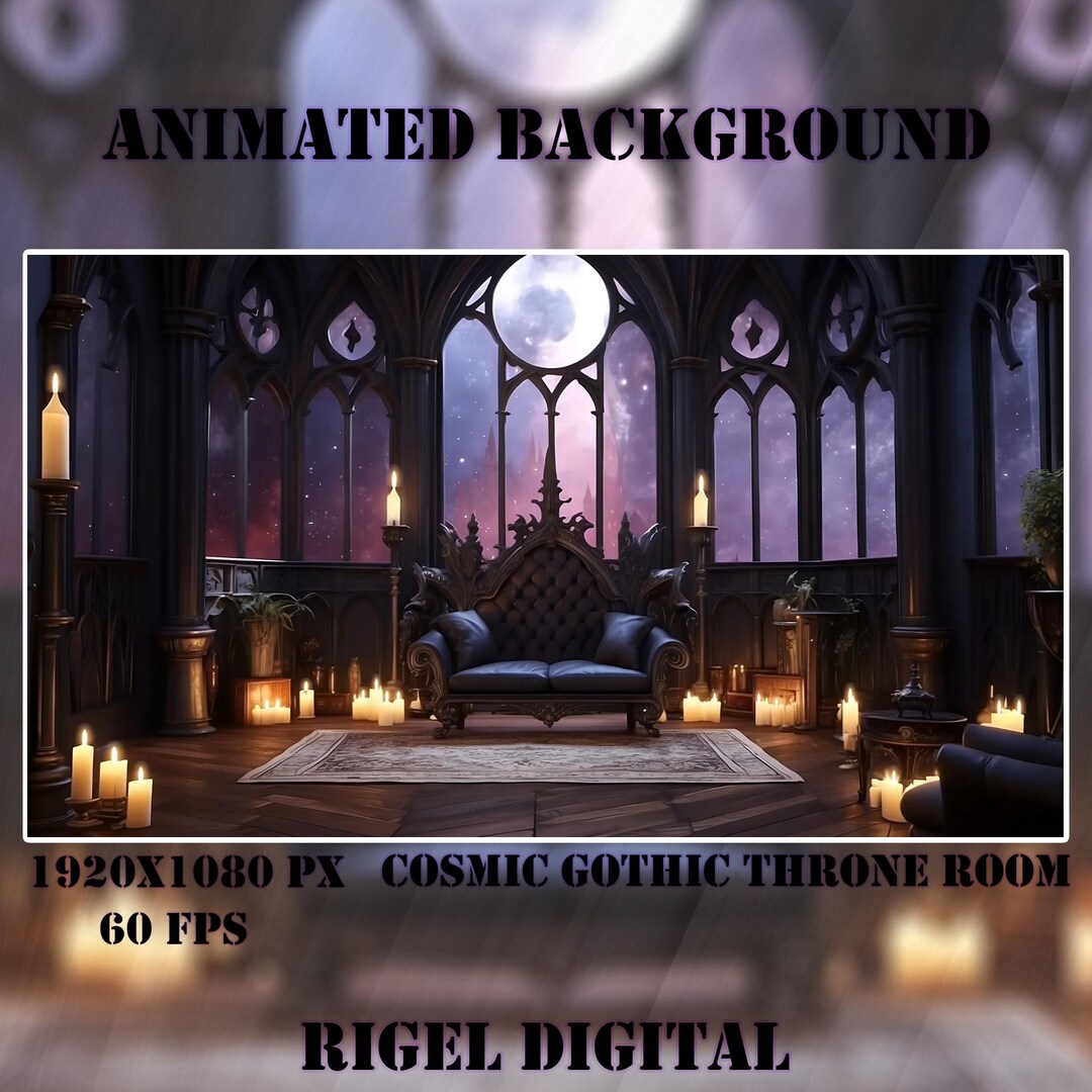 Vtuber Background Animated Cosmic Gothic Throne Room Looped Vtuber ...